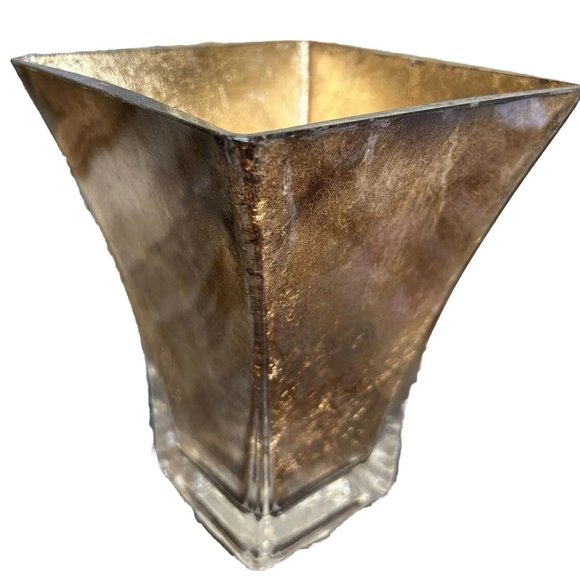 Other | Beautiful 7 12 Glass Vase With Gold Foil Lining Opening Is 6 X ...